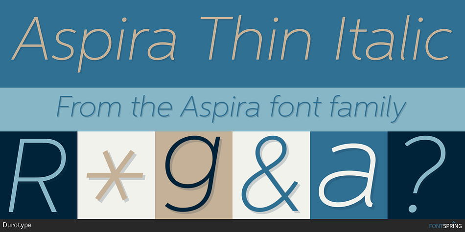 Aspira Thin Italic Font
