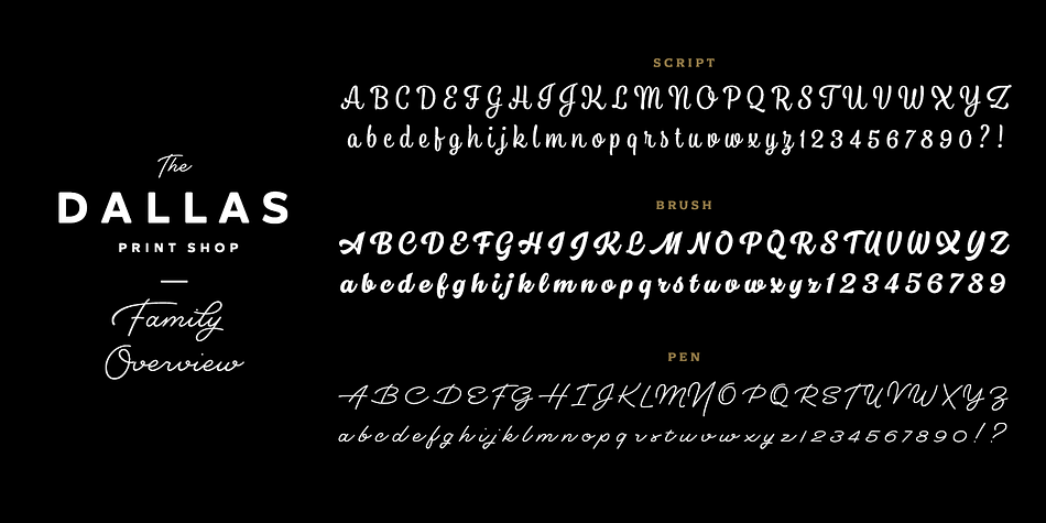 Dallas Print Shop Font | Fontspring