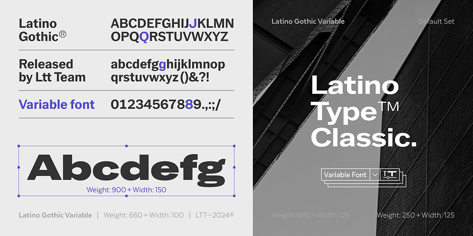 Latino Gothic Variable Font