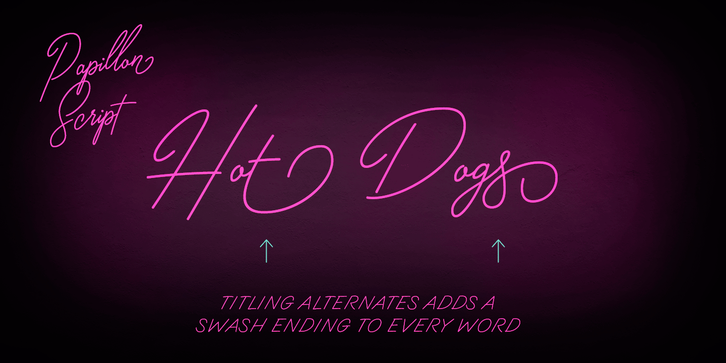 Papillon Script Font