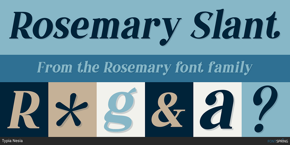 Rosemary Slant Font