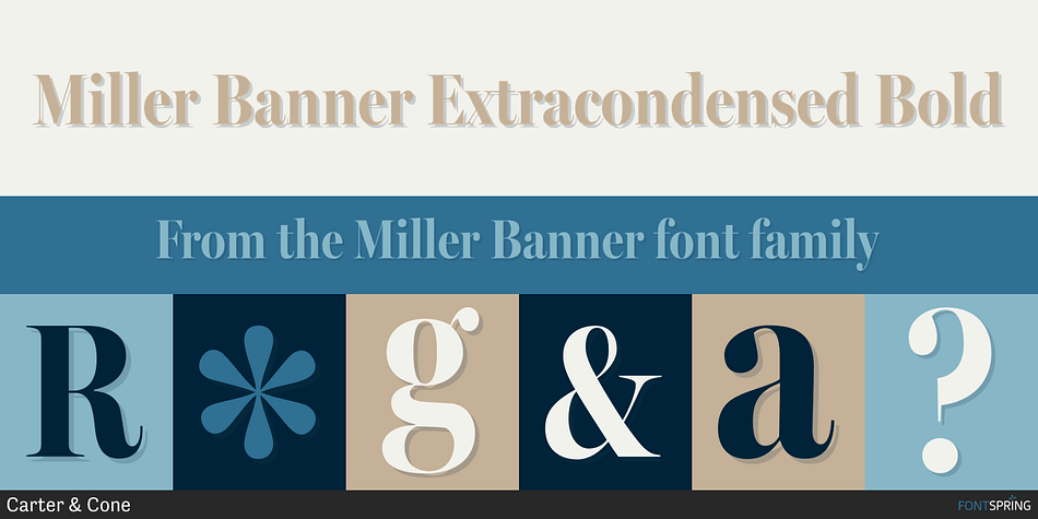 Miller Banner Extracondensed Bold Font