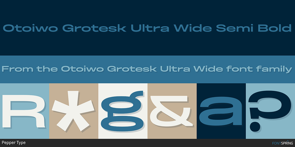 Otoiwo Grotesk Ultra Wide Semi Bold Font