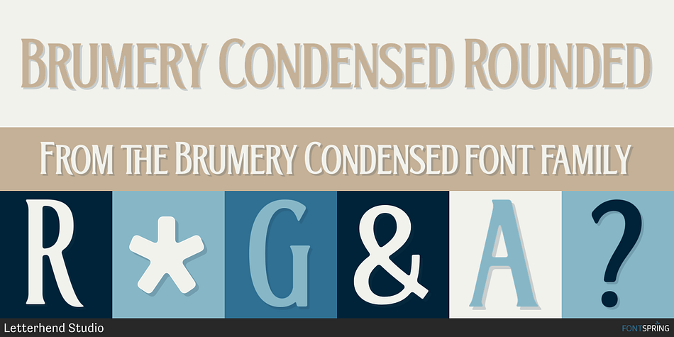 Brumery Condensed Rounded Font