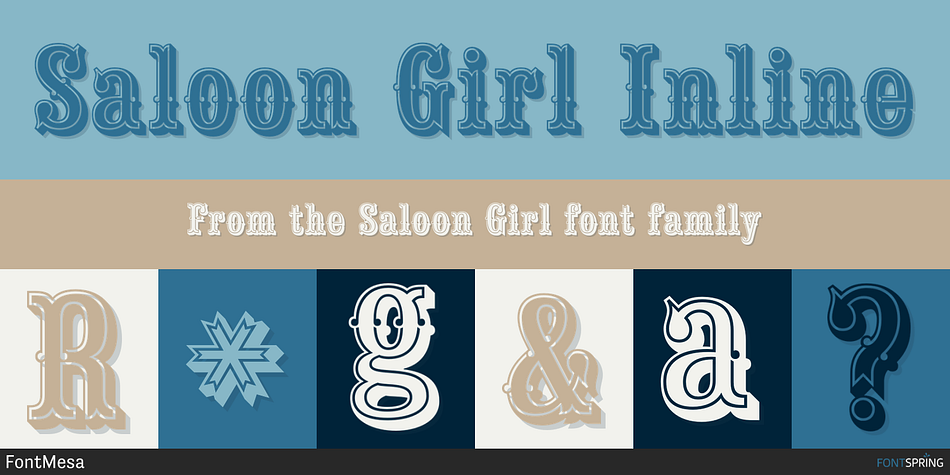 Saloon Girl Inline Font
