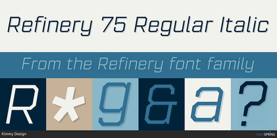 Refinery 75 Regular Italic Font
