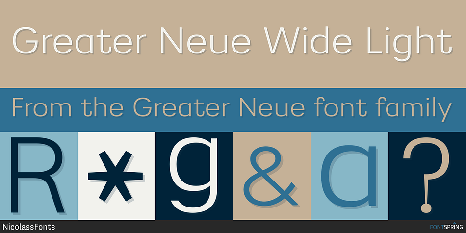 Greater Neue Wide Light Font