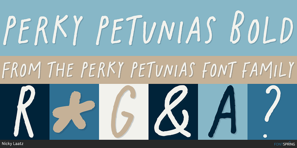 Perky Petunias Bold Font