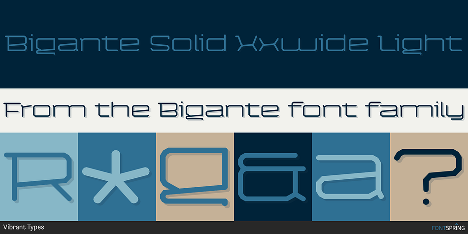 Bigante Solid Xxwide Light Font