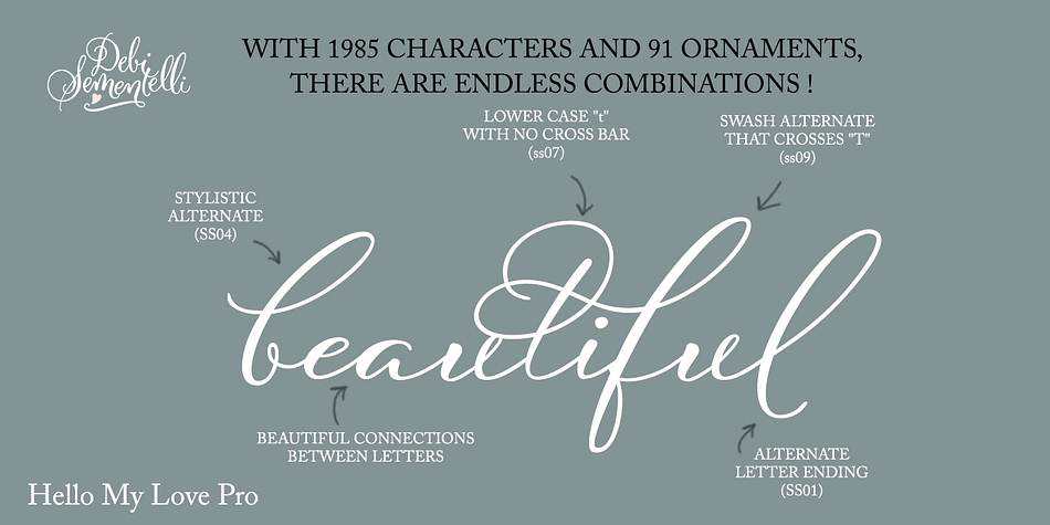 Hello My Love Pro Font