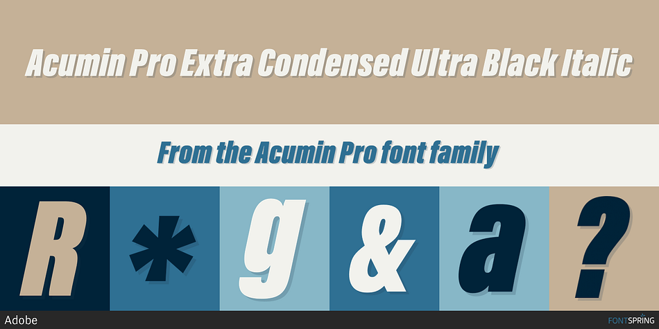 Acumin Pro Extra Condensed Font