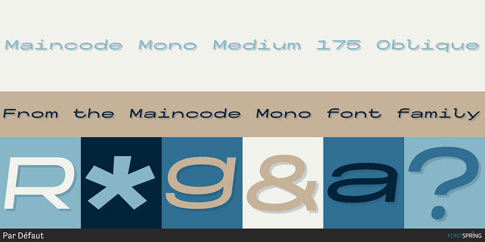 Maincode Mono Medium 175 Oblique Font