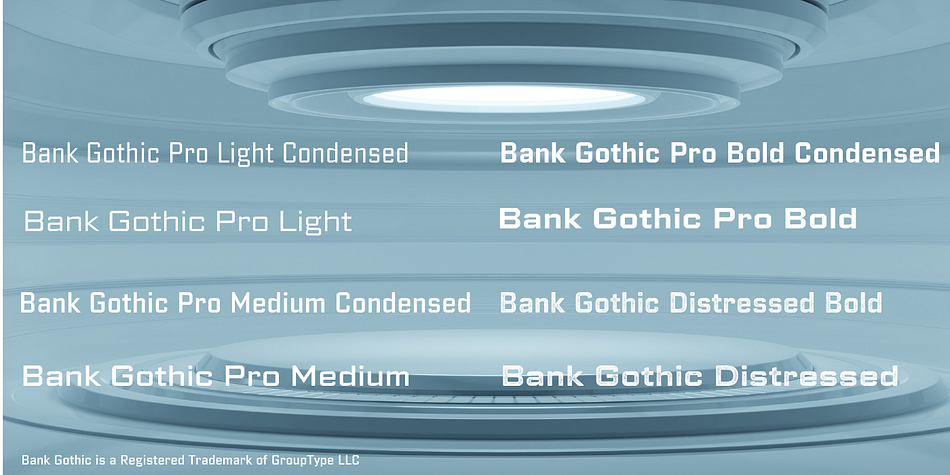 Bank Gothic GT Font