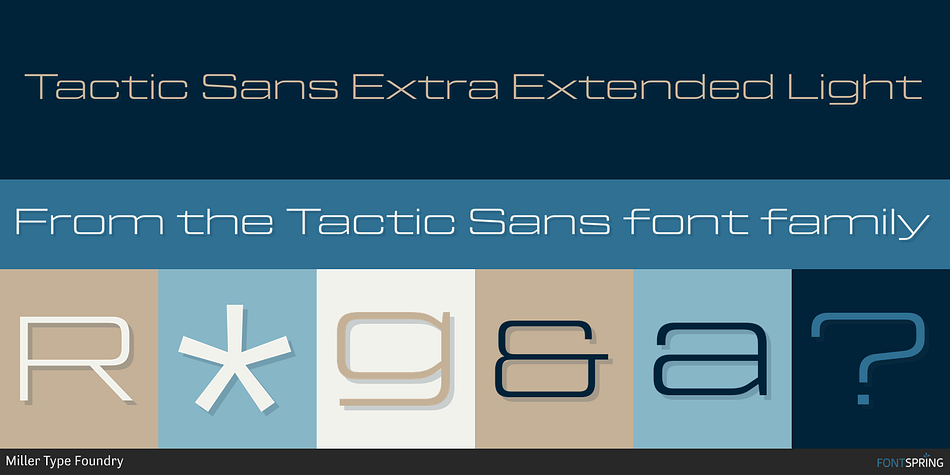 Tactic Sans Extra Extended Width Font | Fontspring