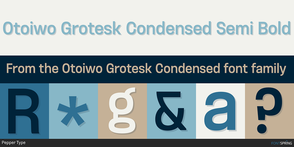 Otoiwo Grotesk Condensed Semi Bold Font