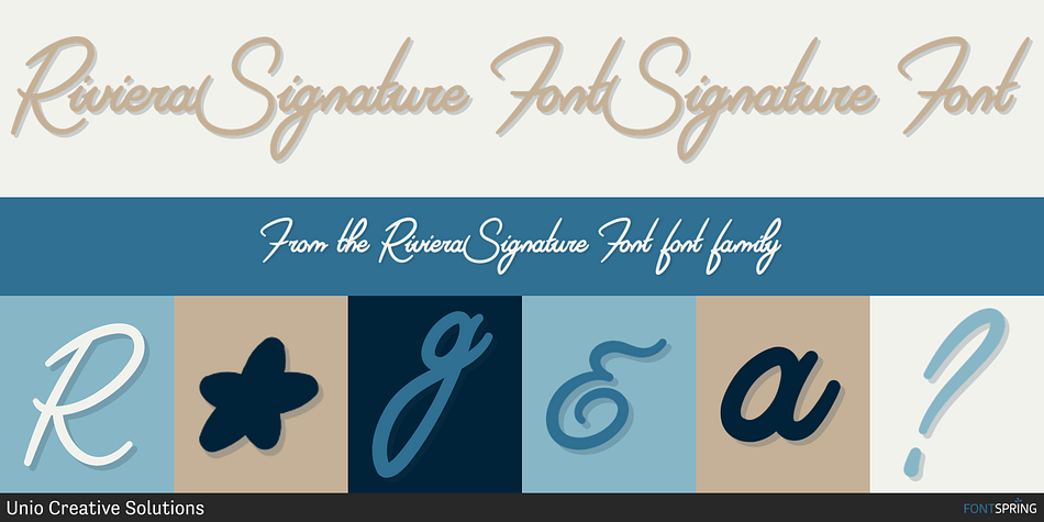 Riviera Signature Font Signature Font Font