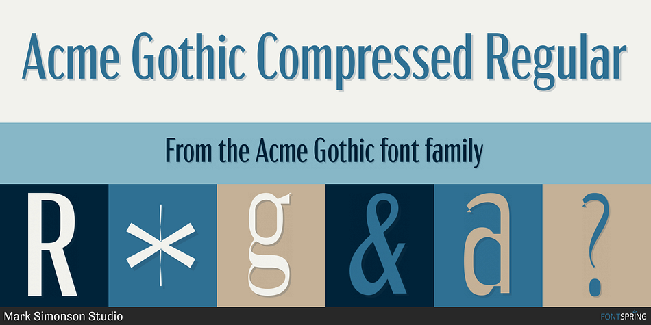 Acme Gothic Compressed Font