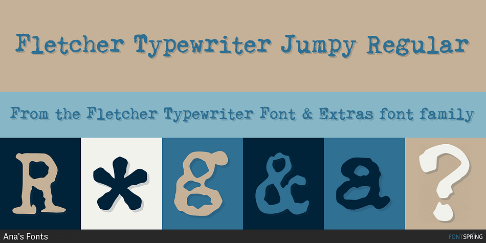 Fletcher Typewriter Jumpy Regular Font