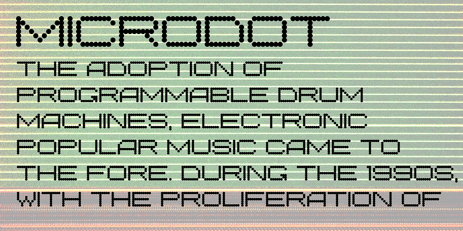 Microdot Font