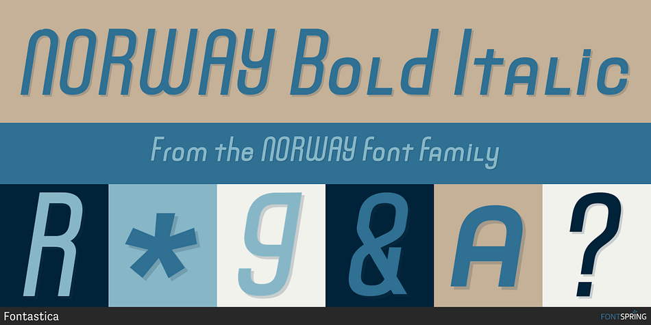 NORWAY Bold Italic Font