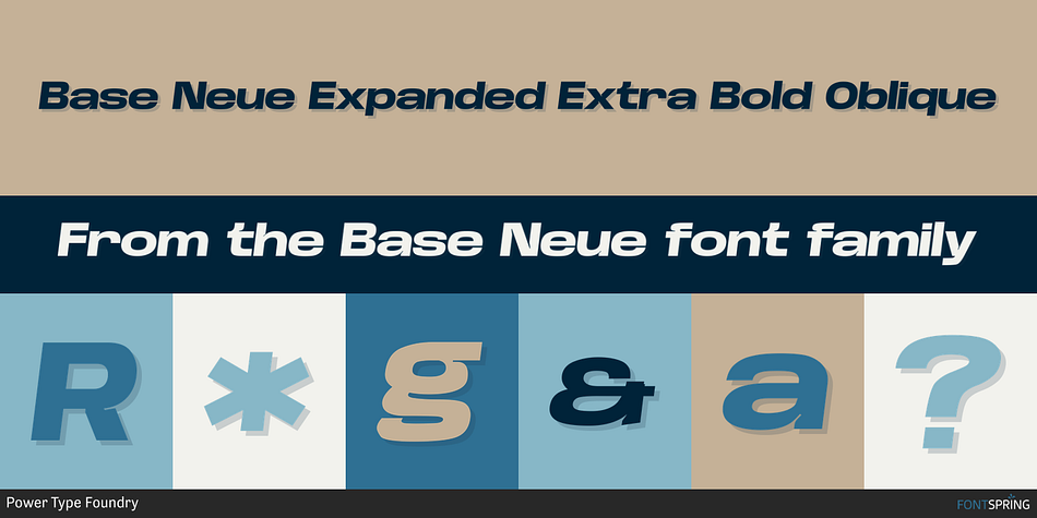 Base Neue Expanded Extra Bold Oblique Font