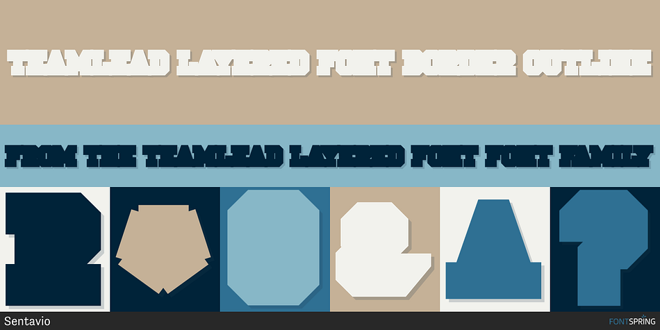 TeamLead Layered Font Border Outline Font