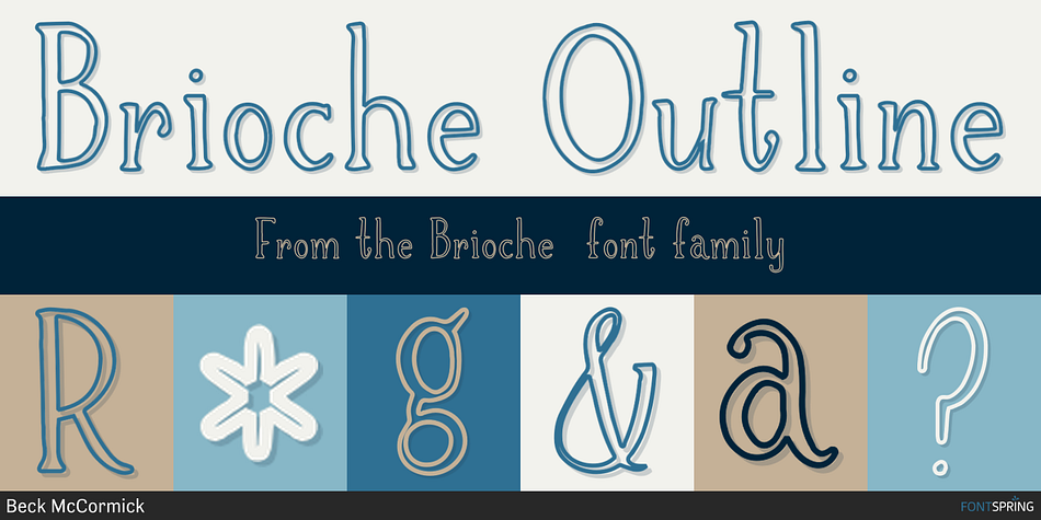 Brioche Outline Font