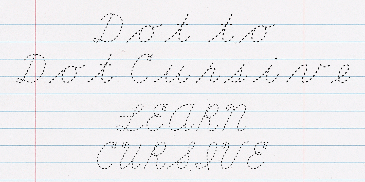 Dot to Dot Cursive Font