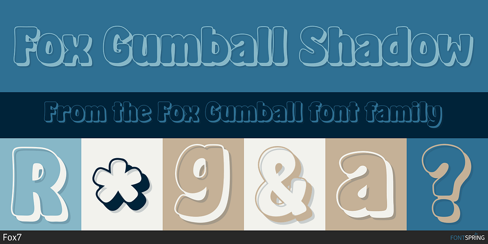 Fox Gumball Shadow Font
