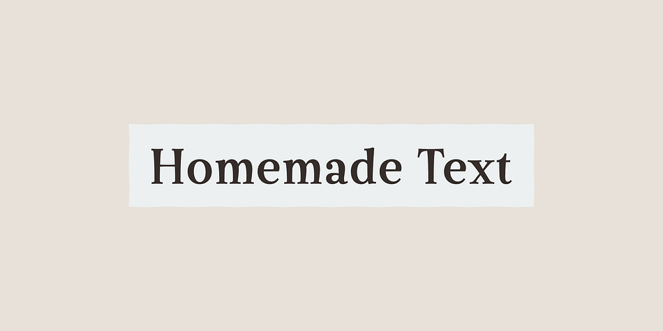 Homemade Text Font