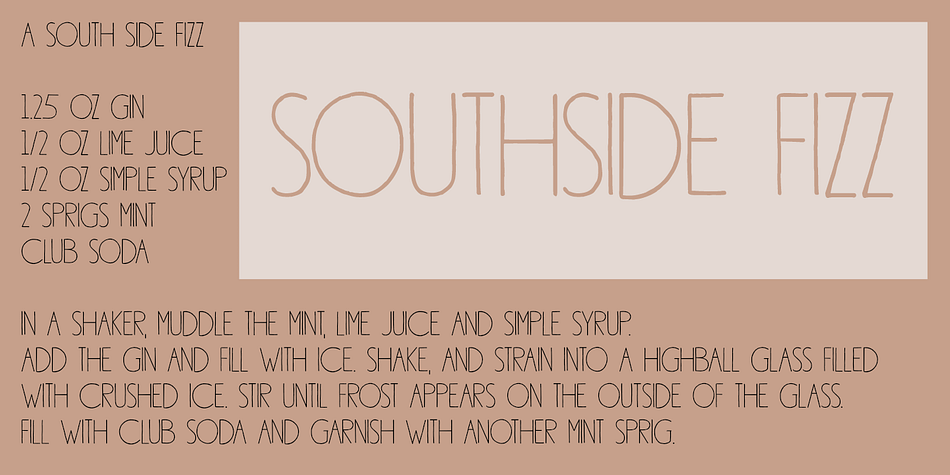 Southside Fizz Font