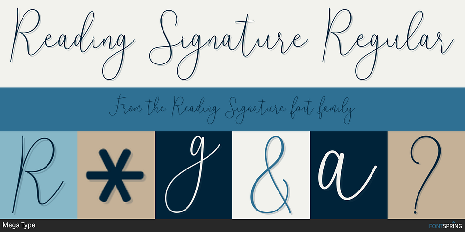 Reading Signature Regular Font