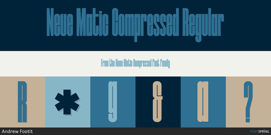 Neue Matic Compressed Regular Font