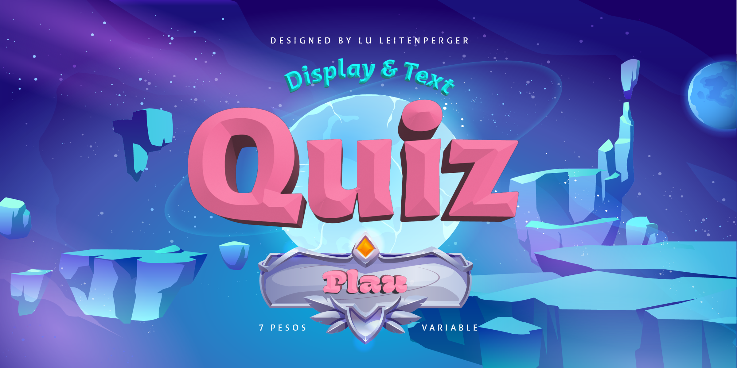 Quiz Semi Bold Italic Font