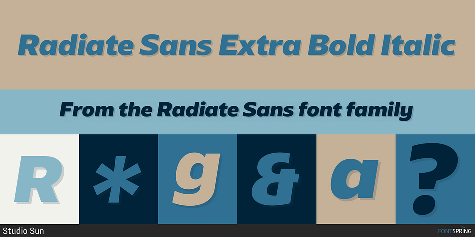 Radiate Sans Extra Bold Italic Font