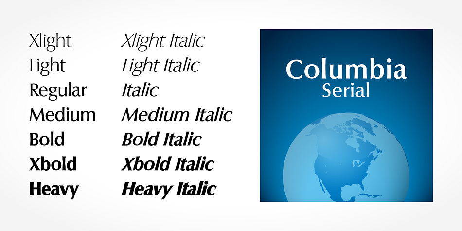 Columbia Serial Font