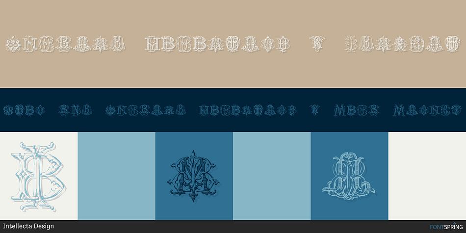 Vintage Monograms B Font