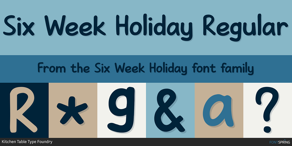 Six Week Holiday Regular Font