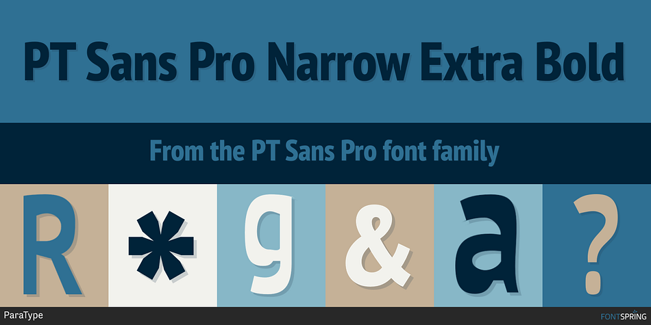 PT Sans Pro Narrow Extra Bold Font