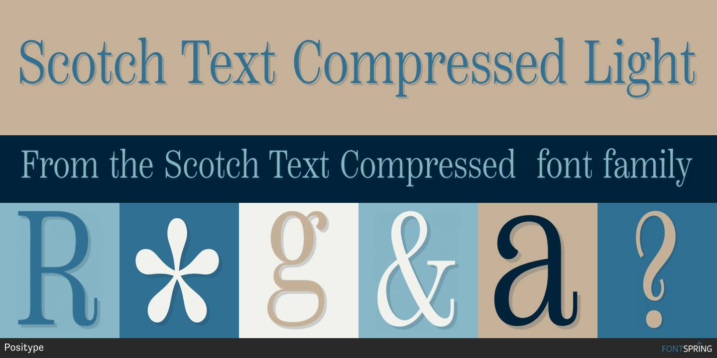 Scotch Text Compressed Font