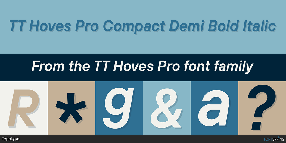 TT Hoves Pro Compact Demi Bold Italic Font