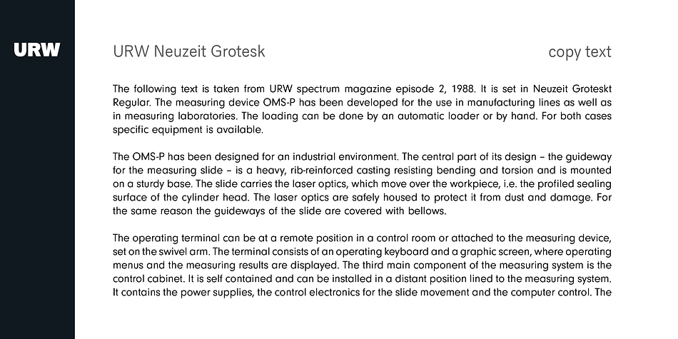 URW Neuzeit Grotesk Font