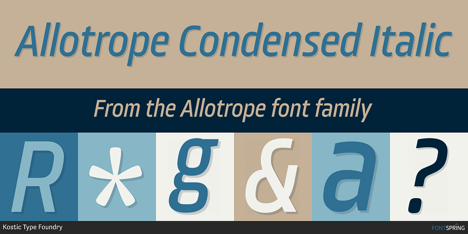 Allotrope Condensed Font