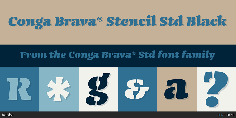 Conga Brava® Std Family by Adobe - Fontspring