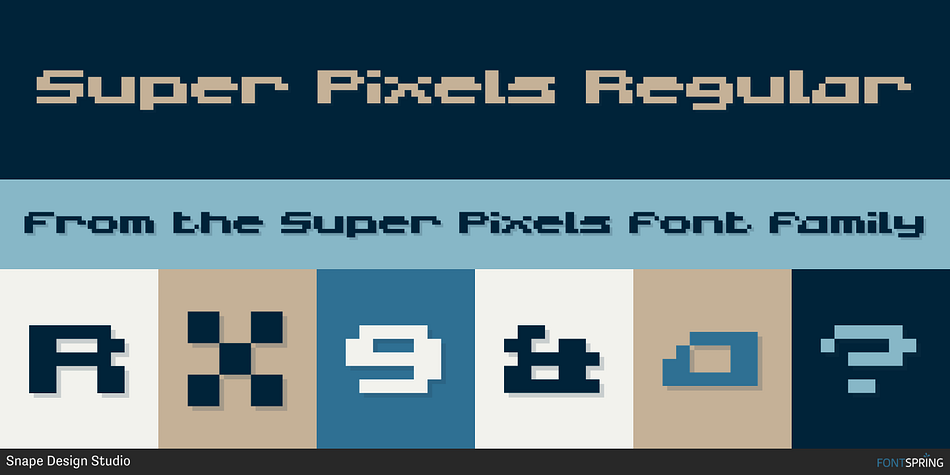 Super Pixels Regular Font