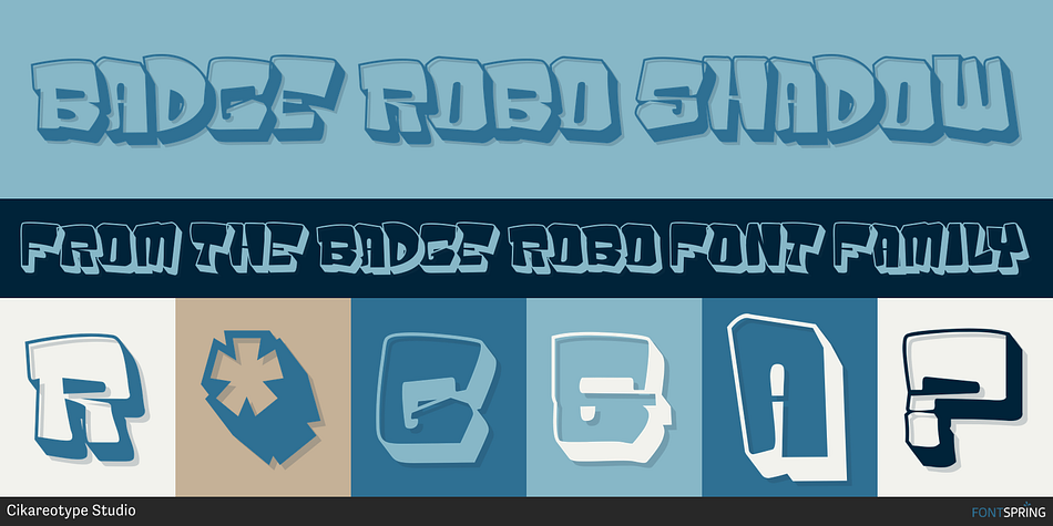 Badge Robo Shadow Font