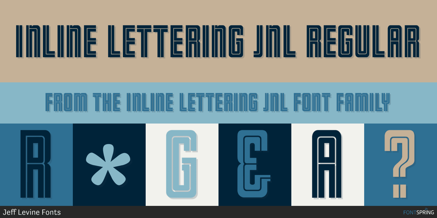Inline Lettering JNL Font | Fontspring