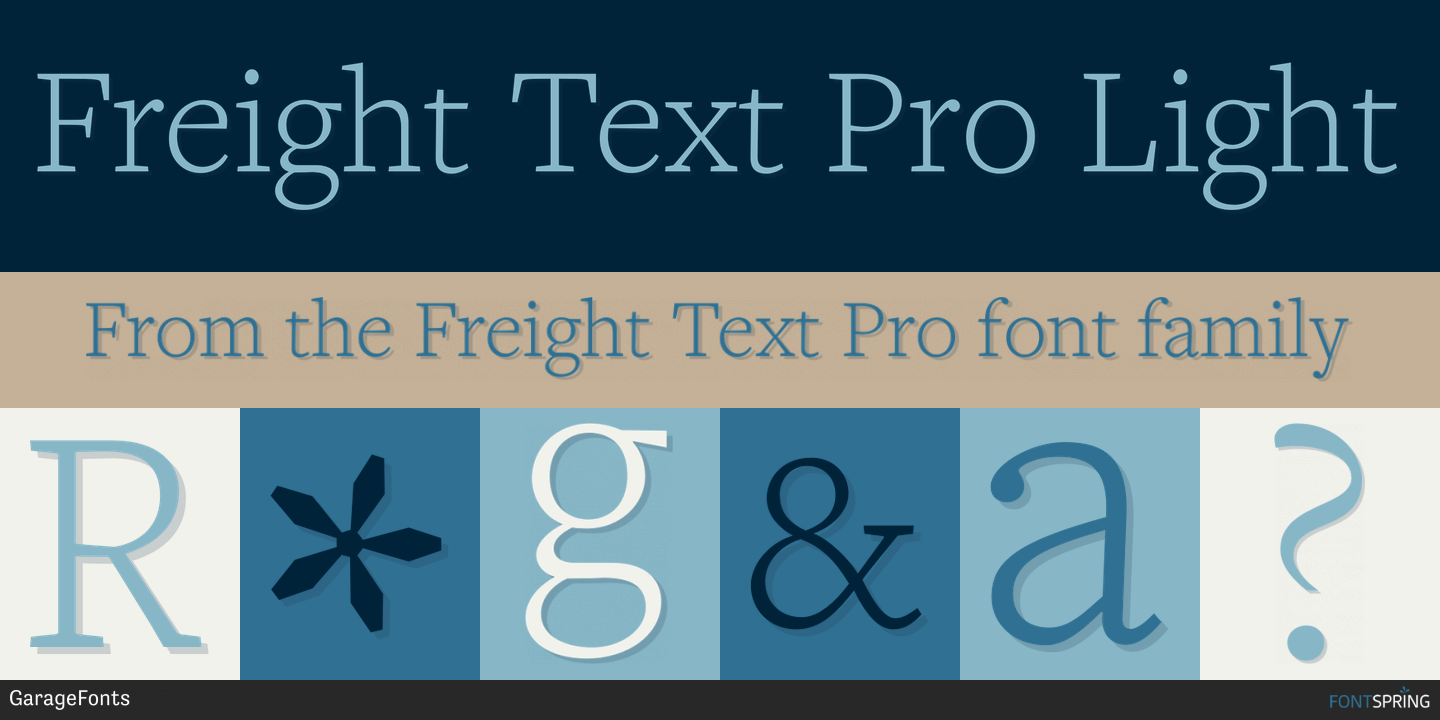 Fonts similar to Freight Text Pro