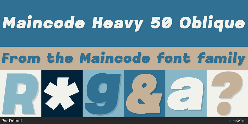 Maincode Heavy 50 Oblique Font