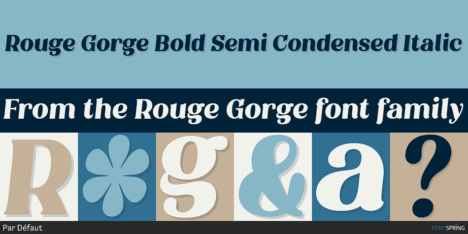 Rouge Gorge Bold Semi Condensed Italic Font
